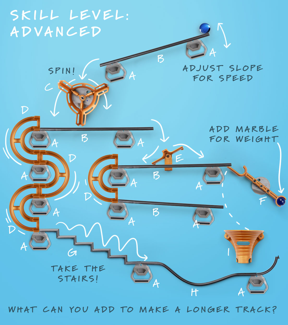 Inspired - Marble Magnetic Run | Think Blue Marble